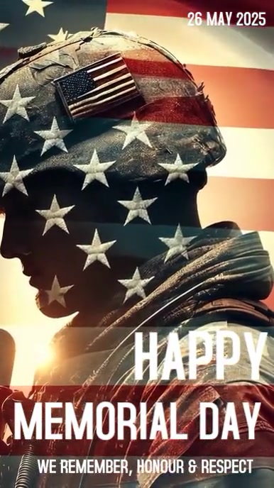 Happy memorial day instagram story design template | PosterMyWall