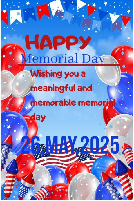 Happy memorial day new template 2025 | PosterMyWall