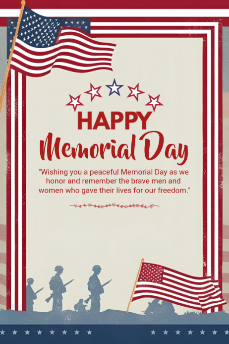 Happy memorial day poster Template | PosterMyWall