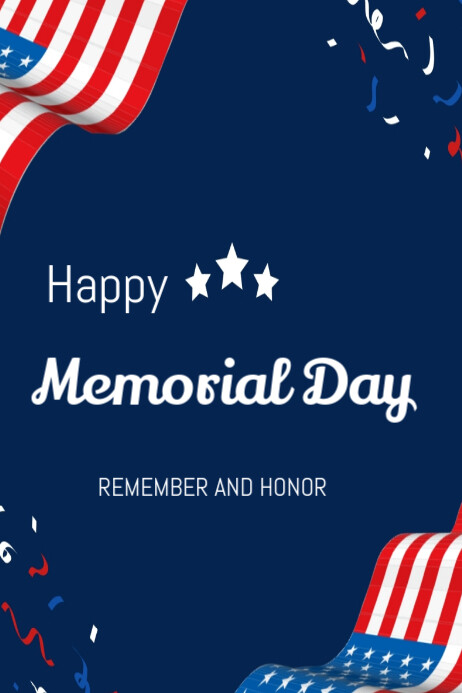 Happy MEMORIAL DAY template 2025 | PosterMyWall