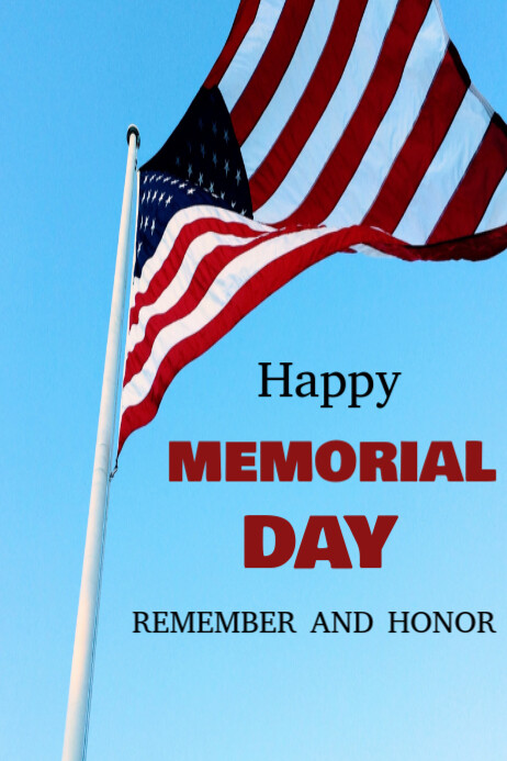 Happy MEMORIAL DAY template 2025 | PosterMyWall