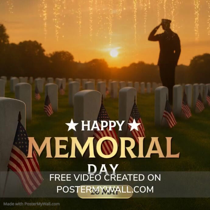 Modèle Happy Memorial Day Video Template | PosterMyWall