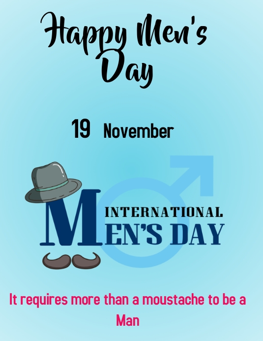 Happy Men's Day Template | PosterMyWall