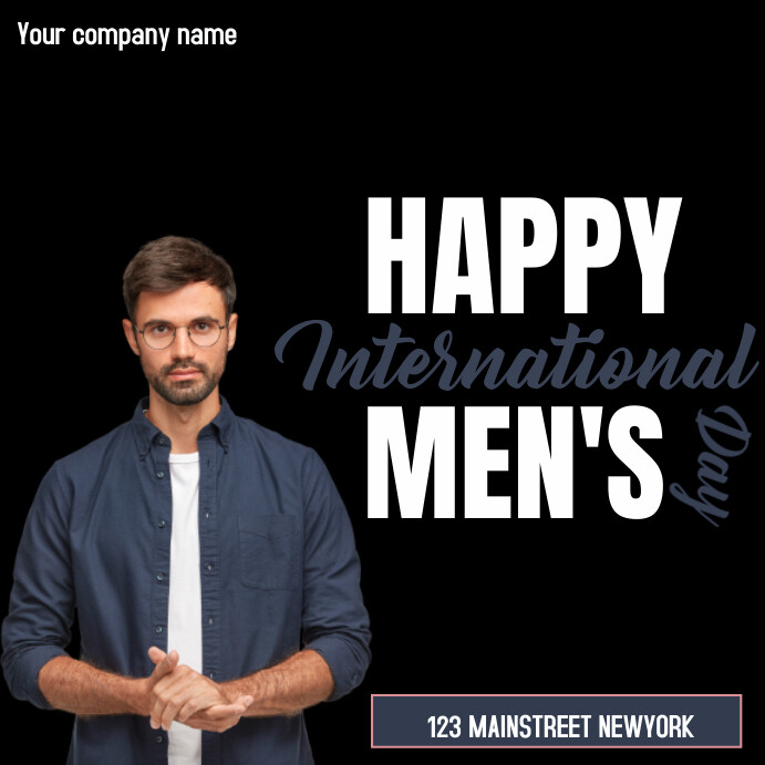 Happy men's day poster Template | PosterMyWall