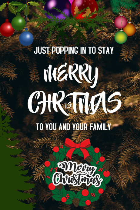 happy merry christmas for whole family Template | PosterMyWall