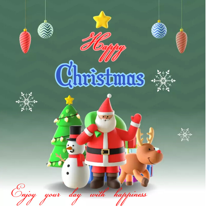 Happy Merry Christmas Instagram post Template | PosterMyWall
