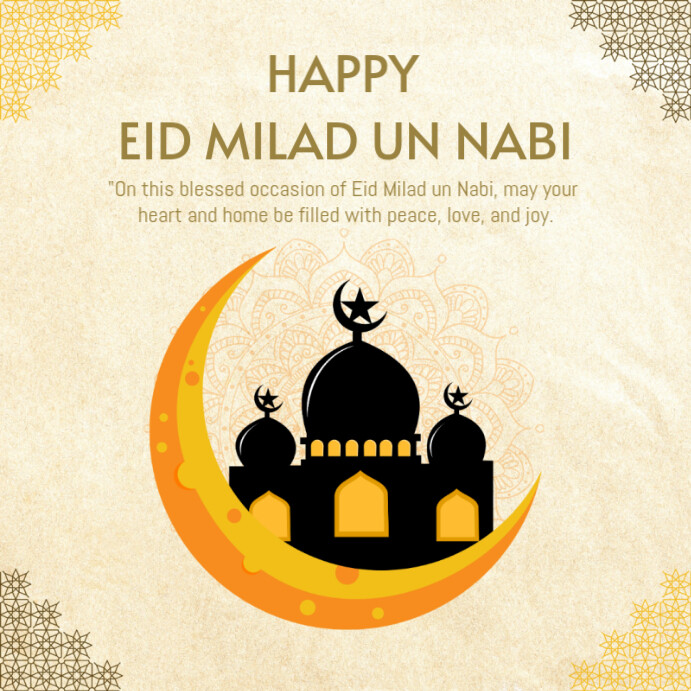 Happy milad un nabi template instagram post | PosterMyWall