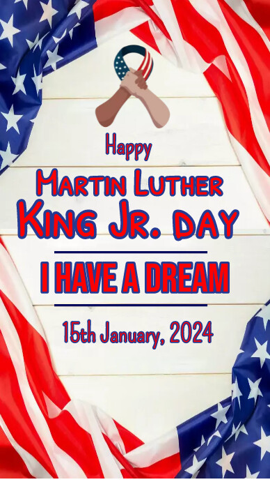happy mlk day,martin luther king day post Template | PosterMyWall