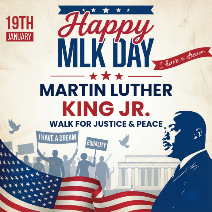 Plantilla de Happy MLK Day | PosterMyWall