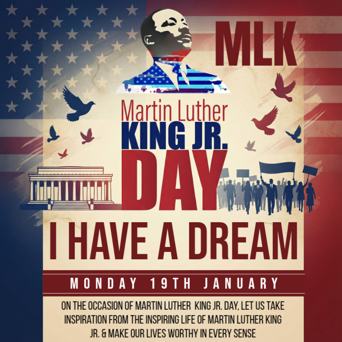 Plantilla de happy MLK day | PosterMyWall