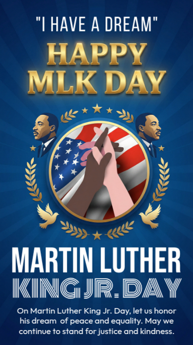 happy MLK day Template | PosterMyWall