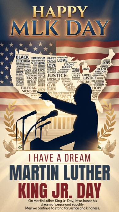 happy MLK day Template | PosterMyWall