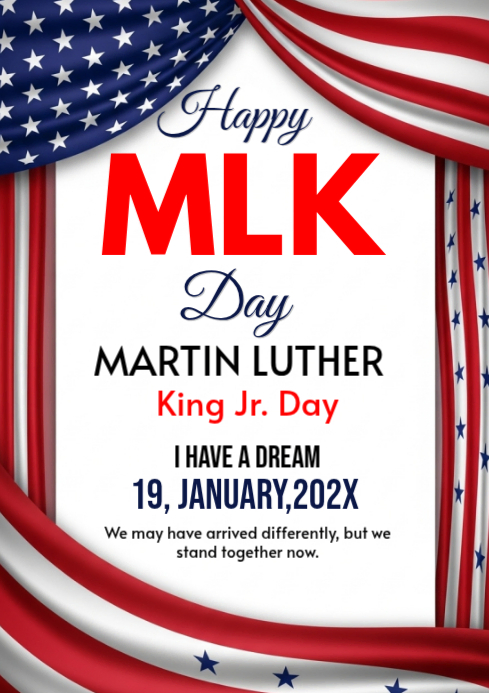 Happy Mlk Day Poster Template | PosterMyWall