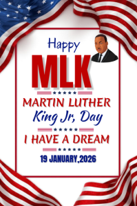 Happy MLK Martin Luther king Jr Day 2026 Template | PosterMyWall