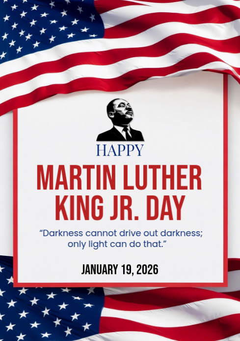 Happy MLK Martin Luther king Jr Day 2026 Template | PosterMyWall