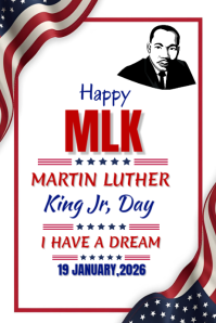 Happy MLK Martin Luther king Jr Day 2026 Template | PosterMyWall