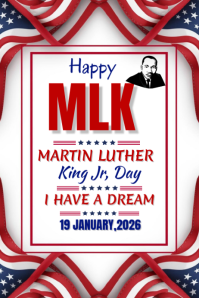 Happy MLK Martin Luther king Jr Day 2026 Template | PosterMyWall