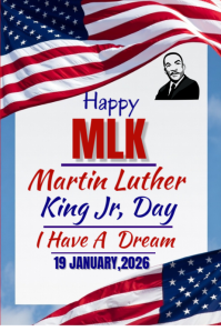 Happy MLK Martin Luther king Jr Day 2026 Template | PosterMyWall