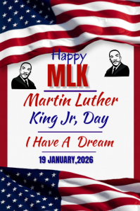 Happy MLK Martin Luther king Jr Day 2026 Template | PosterMyWall