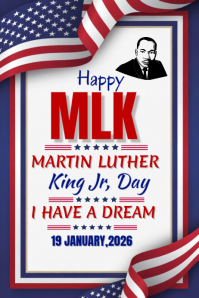 Happy MLK Martin Luther king Jr Day 2026 Template | PosterMyWall