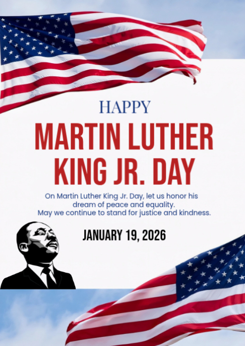 Modèle Happy MLK Martin Luther king Jr Day 2026 | PosterMyWall
