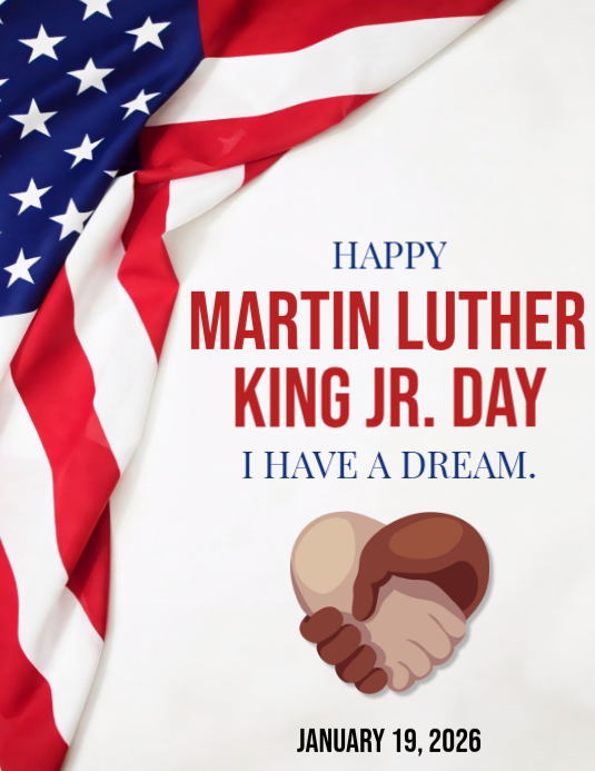 Happy MLK Martin Luther king Jr Day 2026 Template | PosterMyWall