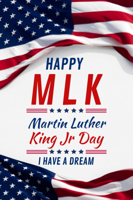 Happy MLK Martin Luther king Jr Day 2026 Template | PosterMyWall