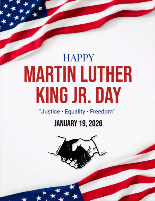 Happy MLK Martin Luther king Jr Day 2026-skabelon | PosterMyWall
