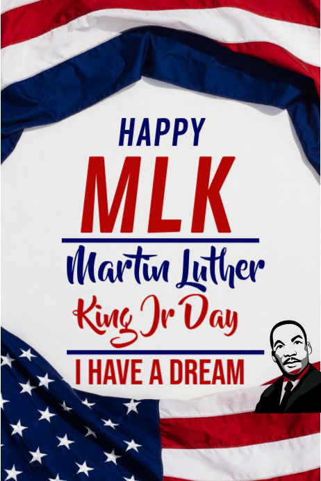 Happy MLK Martin Luther king Jr Day 2026 Templat | PosterMyWall