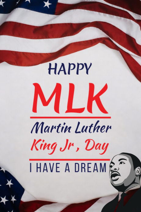 Happy MLK Martin Luther king Jr Day 2026 Template | PosterMyWall