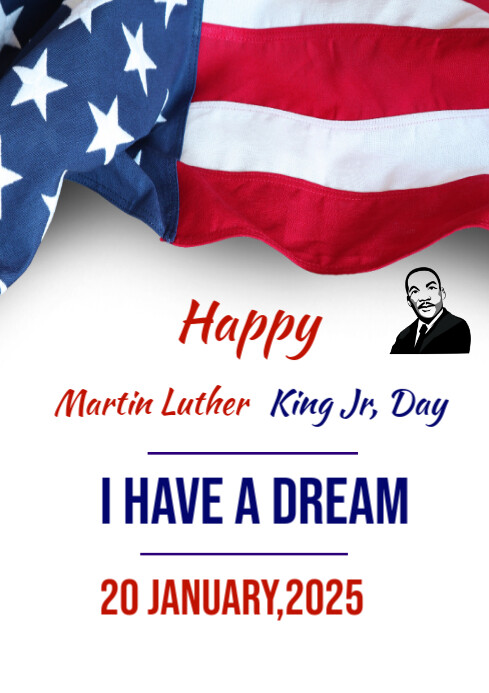 Happy MLK Martin Luther king Jr Day Template | PosterMyWall