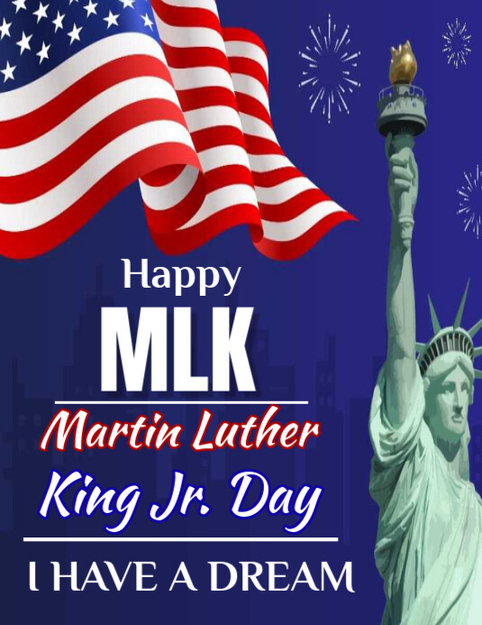 Happy MLK Martin Luther king Jr Day Template | PosterMyWall