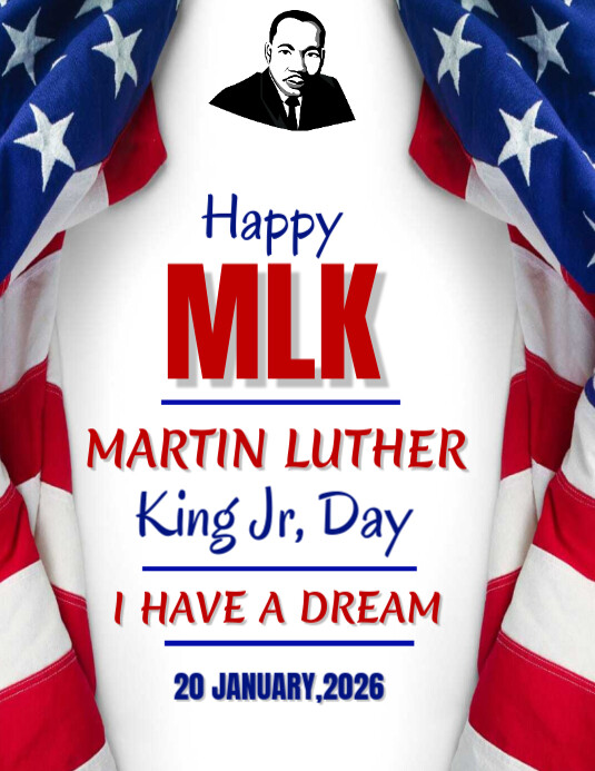 Happy MLK Martin Luther king Jr Day Template | PosterMyWall