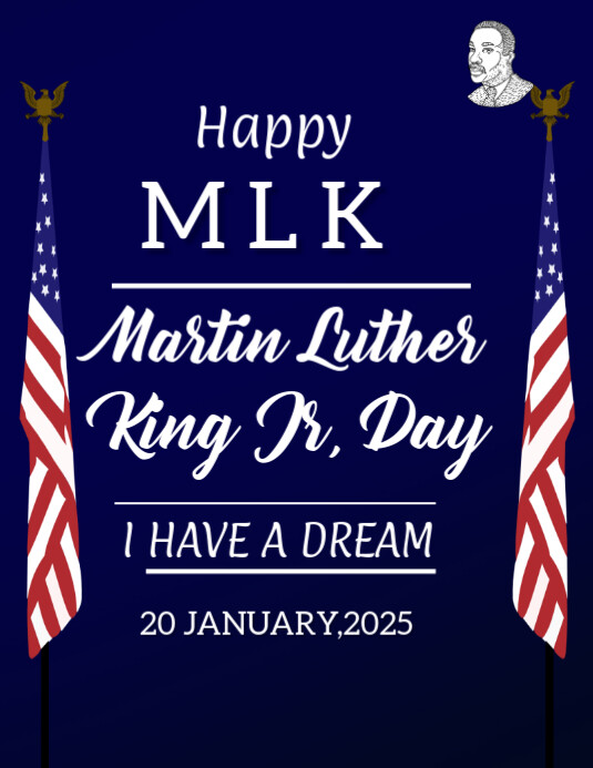 Happy MLK Martin Luther king Jr Day Template | PosterMyWall
