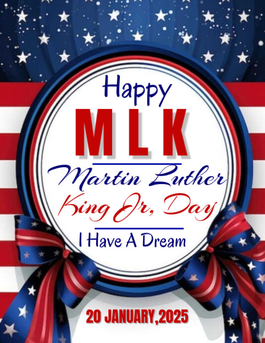 Happy MLK Martin Luther king Jr Day Template | PosterMyWall