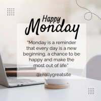 hello monday instagram post Template | PosterMyWall