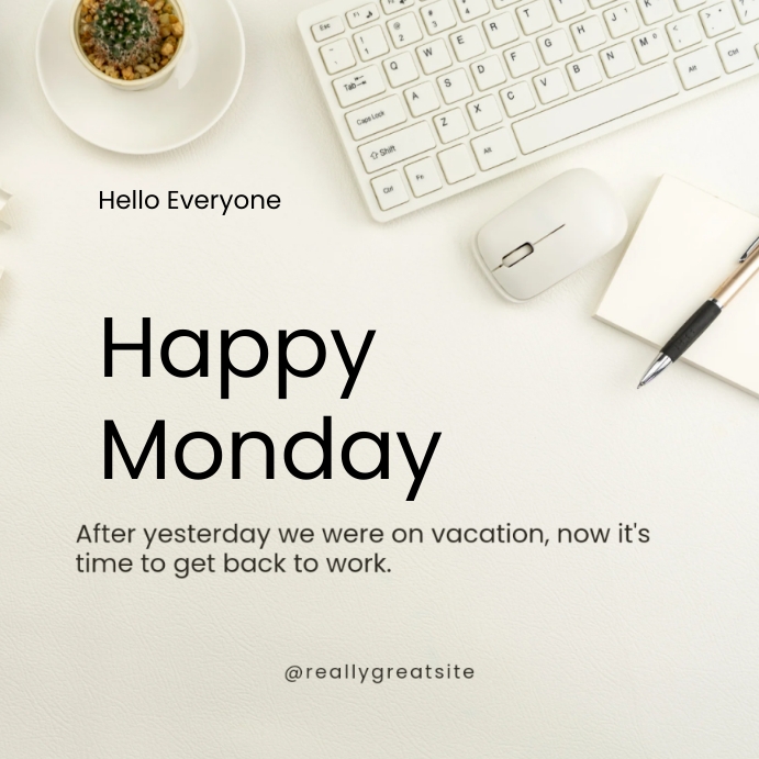 Modèle Happy Monday | PosterMyWall