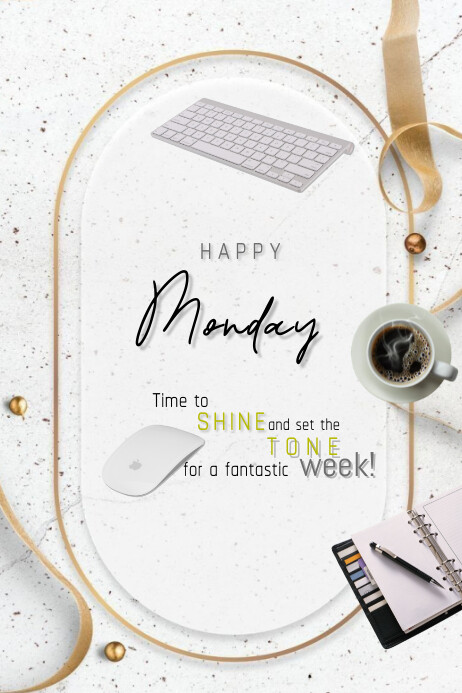 Copy of Happy monday poster | PosterMyWall