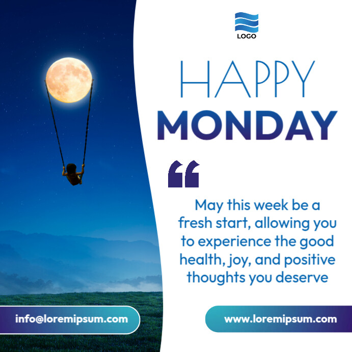 Plantilla de Happy monday quote flyer template | PosterMyWall