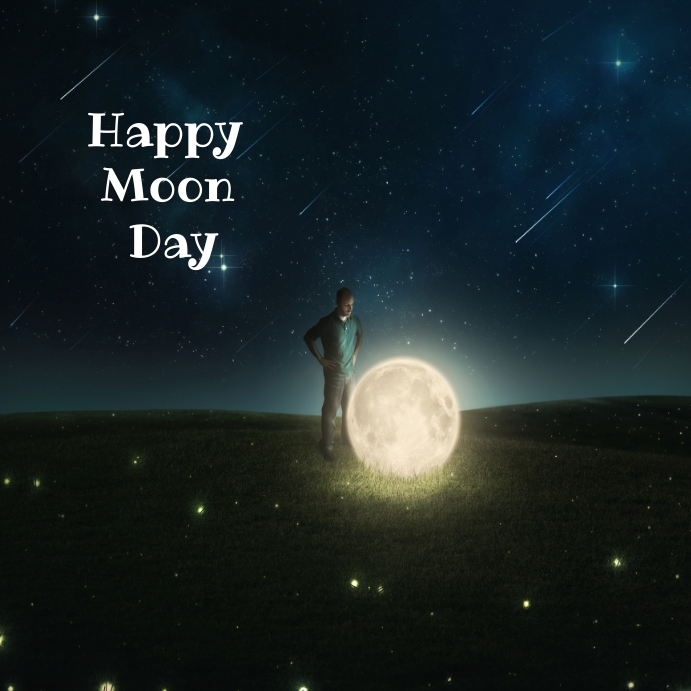 Happy moon day Instagram post Template | PosterMyWall