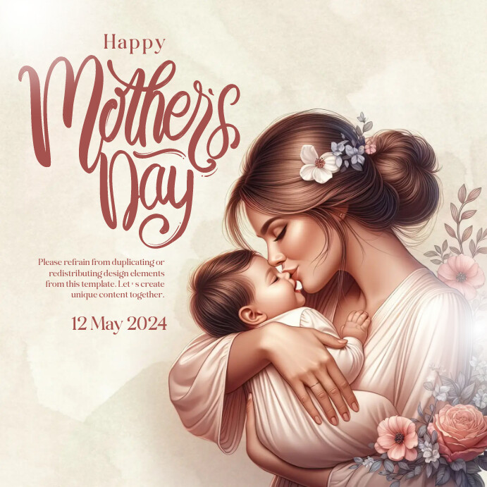 Plantilla de Happy Mother's Day Greeting Post Template | PosterMyWall