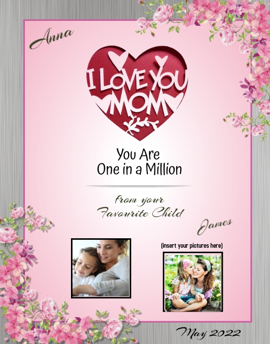 Copy of Happy Mother's Day I love you Mom | PosterMyWall