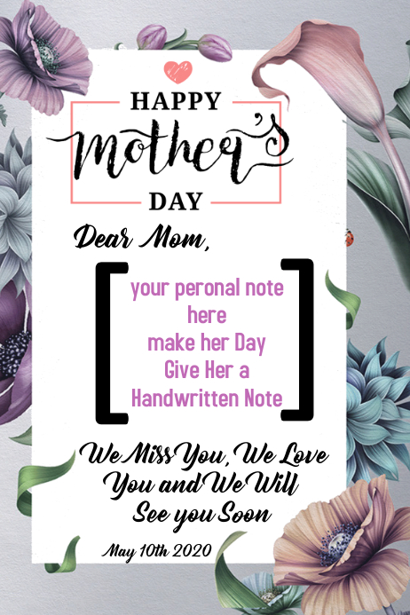 Happy Mother's Day Note Template | PosterMyWall