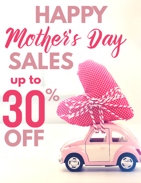 Copy of happy mother's day sales up to 30% off | PosterMyWall
