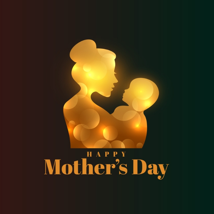Happy Mother's day shiny golden card design Template | PosterMyWall