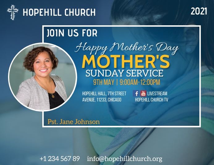 happy mother's day sunday service Template | PosterMyWall