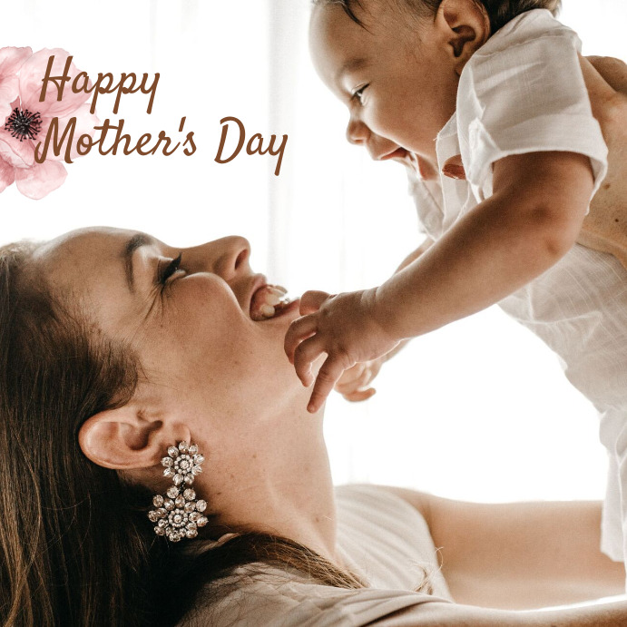 Happy Mother's Day With Happy Baby Template | PosterMyWall