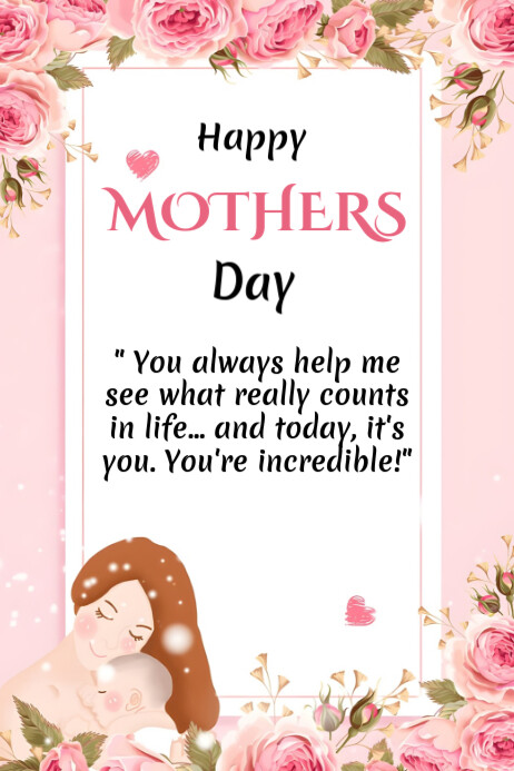 Happy Mother Day Poster Template | PosterMyWall