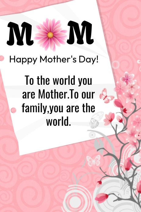 Happy mothers day, greeting template | PosterMyWall