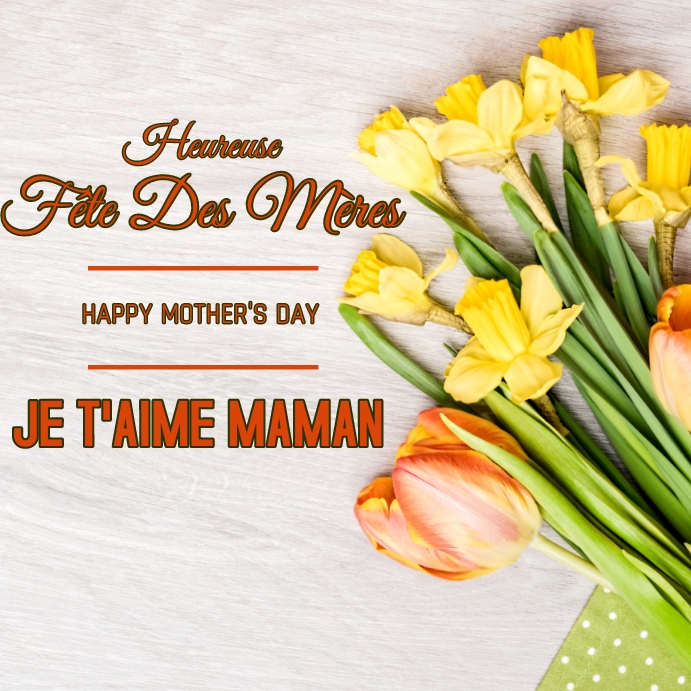 happy mothers day,fete des meres Template | PosterMyWall